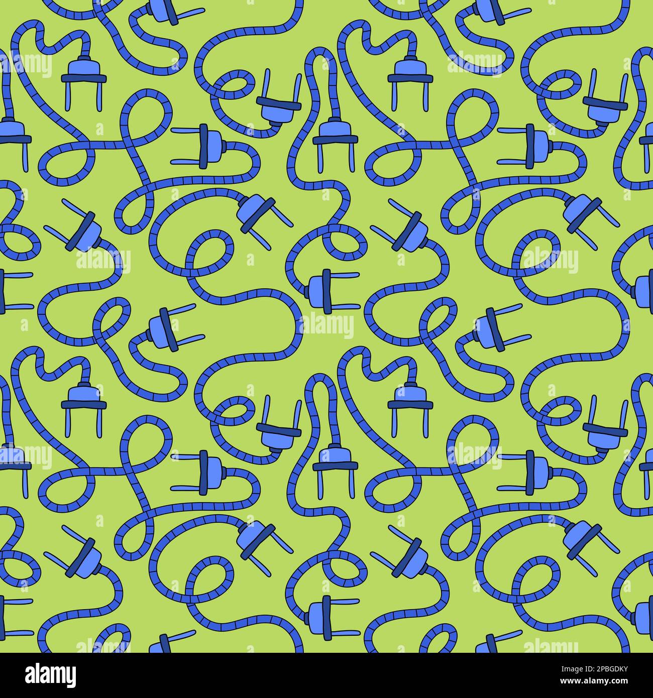 Cartoon plugs seamless electric pattern for wrapping paper and kids ...