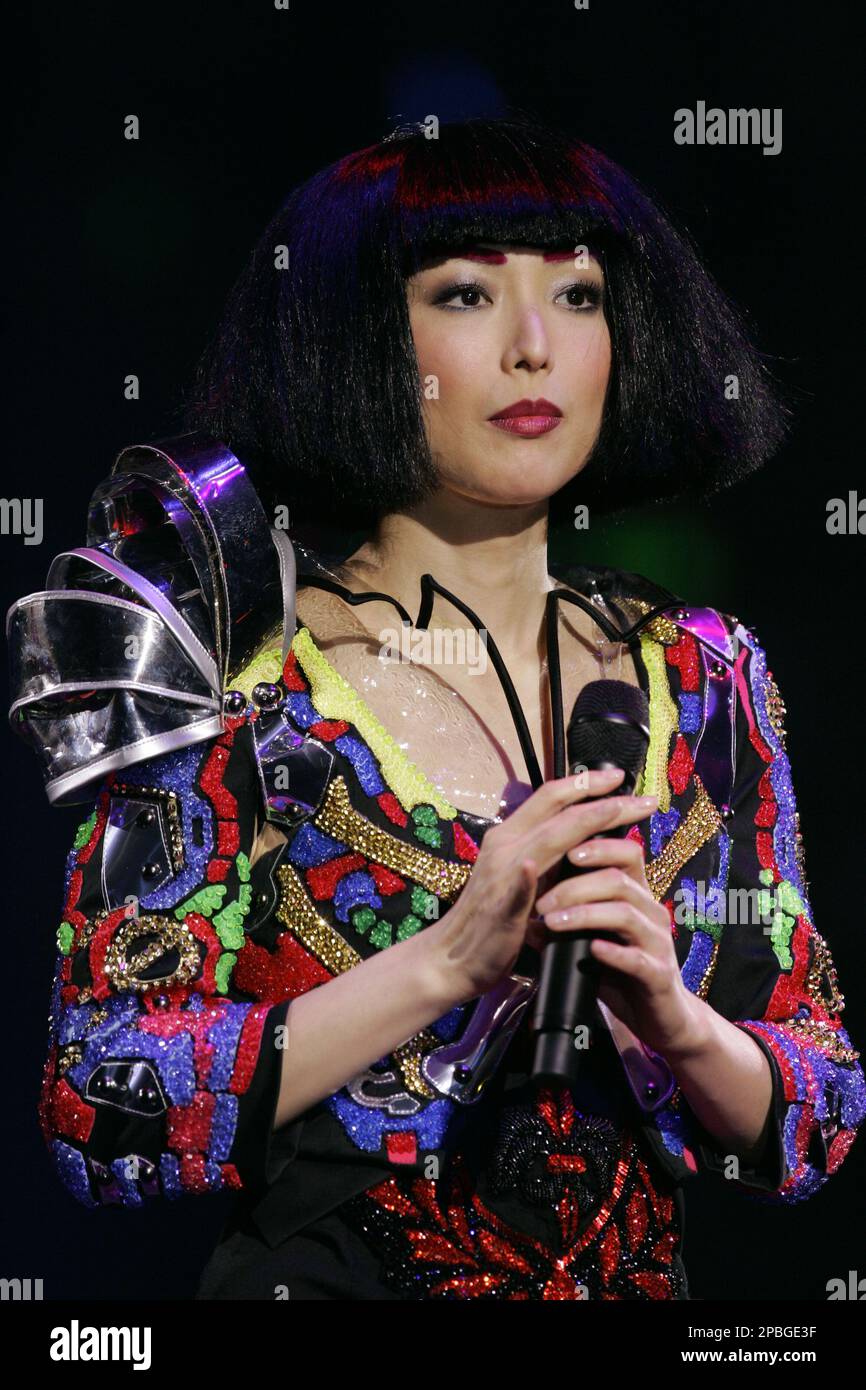 Hong Kong actress and singer Sammi Cheng performs during her concert in ...