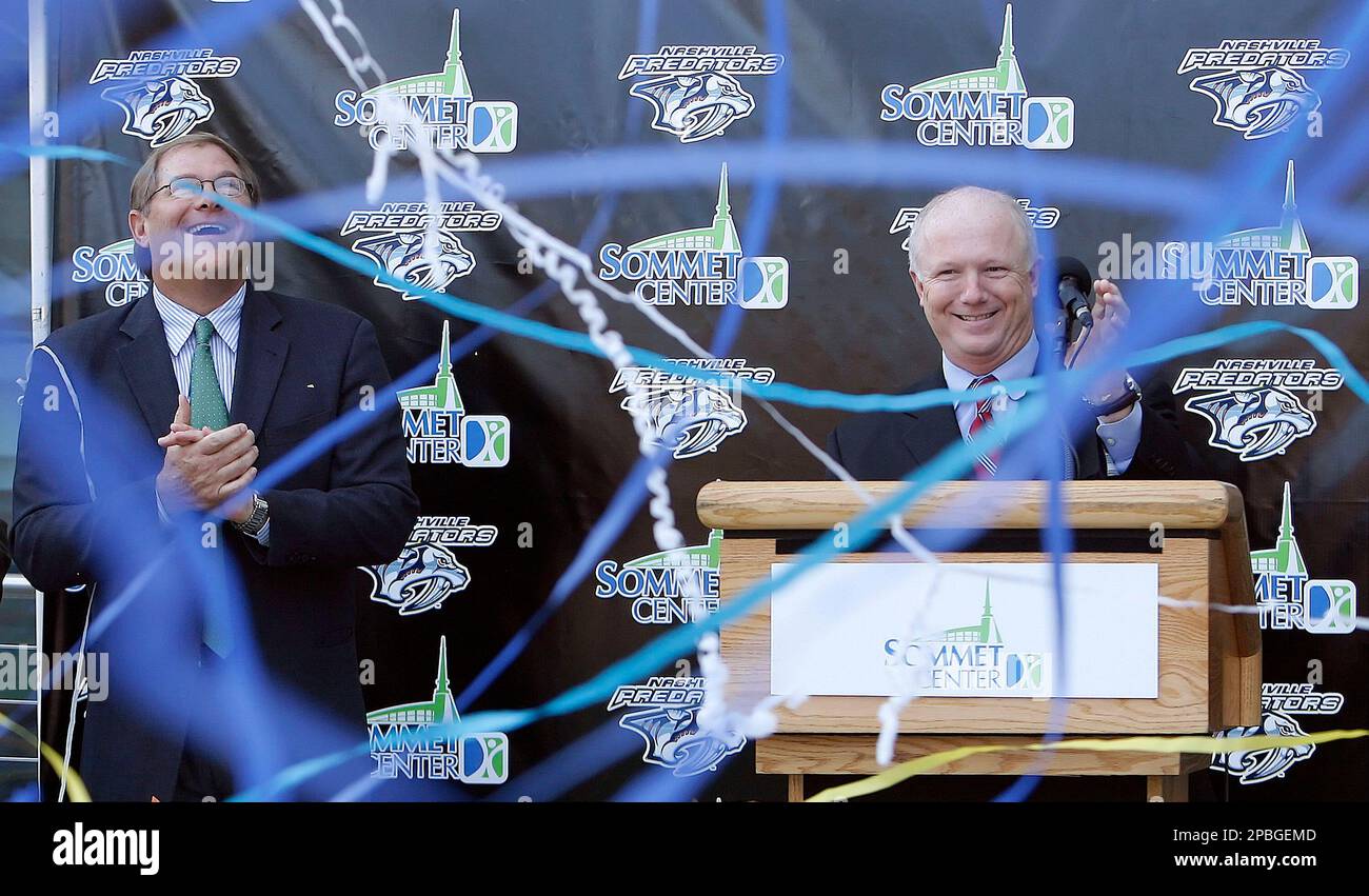 Nashville Predators owner Craig Leipold, left, and Sommet Group ...