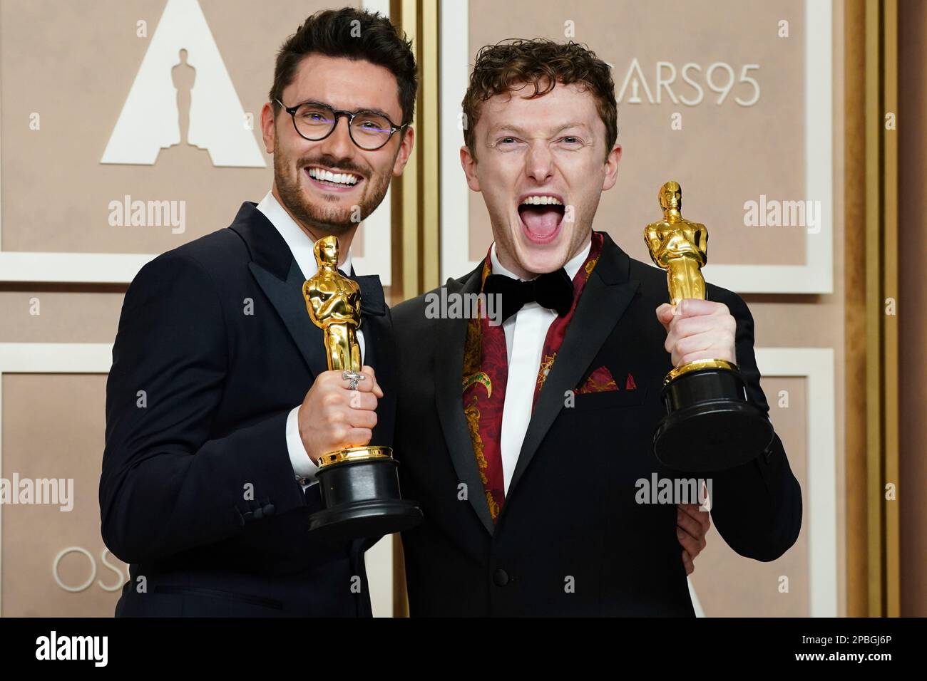 Tom Berkeley, left, and Ross White pose with the award for best live ...