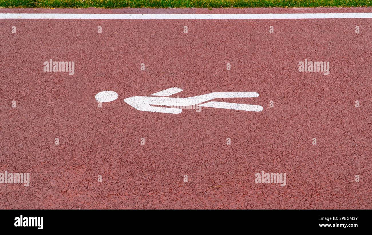 Running track. Walking path, trail in a park Stock Photo - Alamy