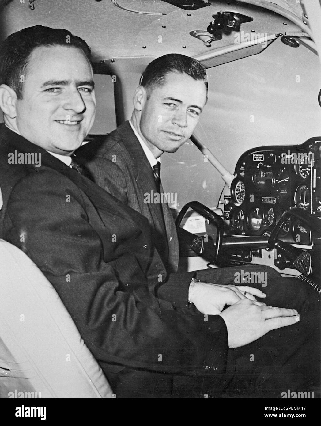The Rev. Jerry Falwell, left, and his cousin Lawrence Falwell, a pilot ...