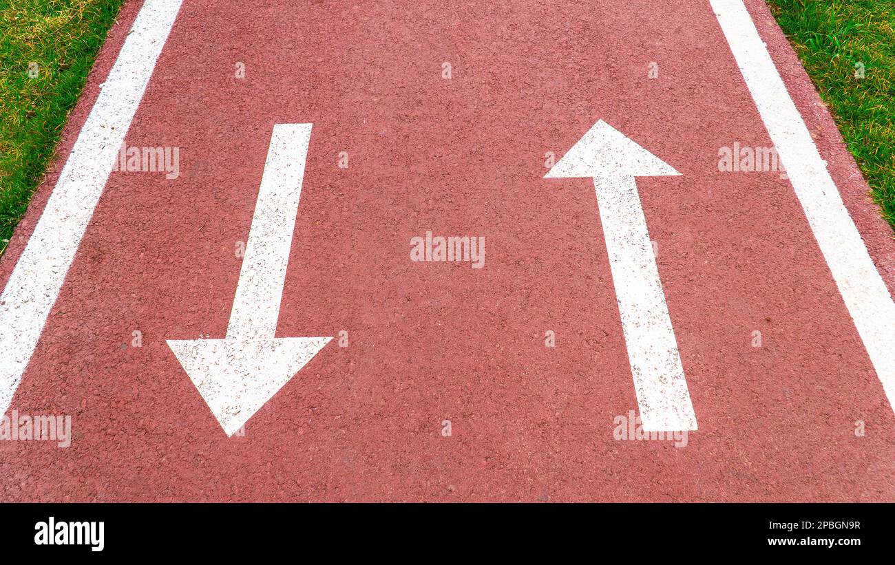 Running track. Walking path, trail in a park Stock Photo - Alamy