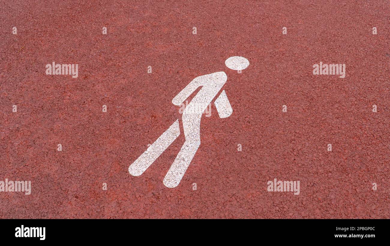 Running track. Walking path, trail in a park Stock Photo - Alamy