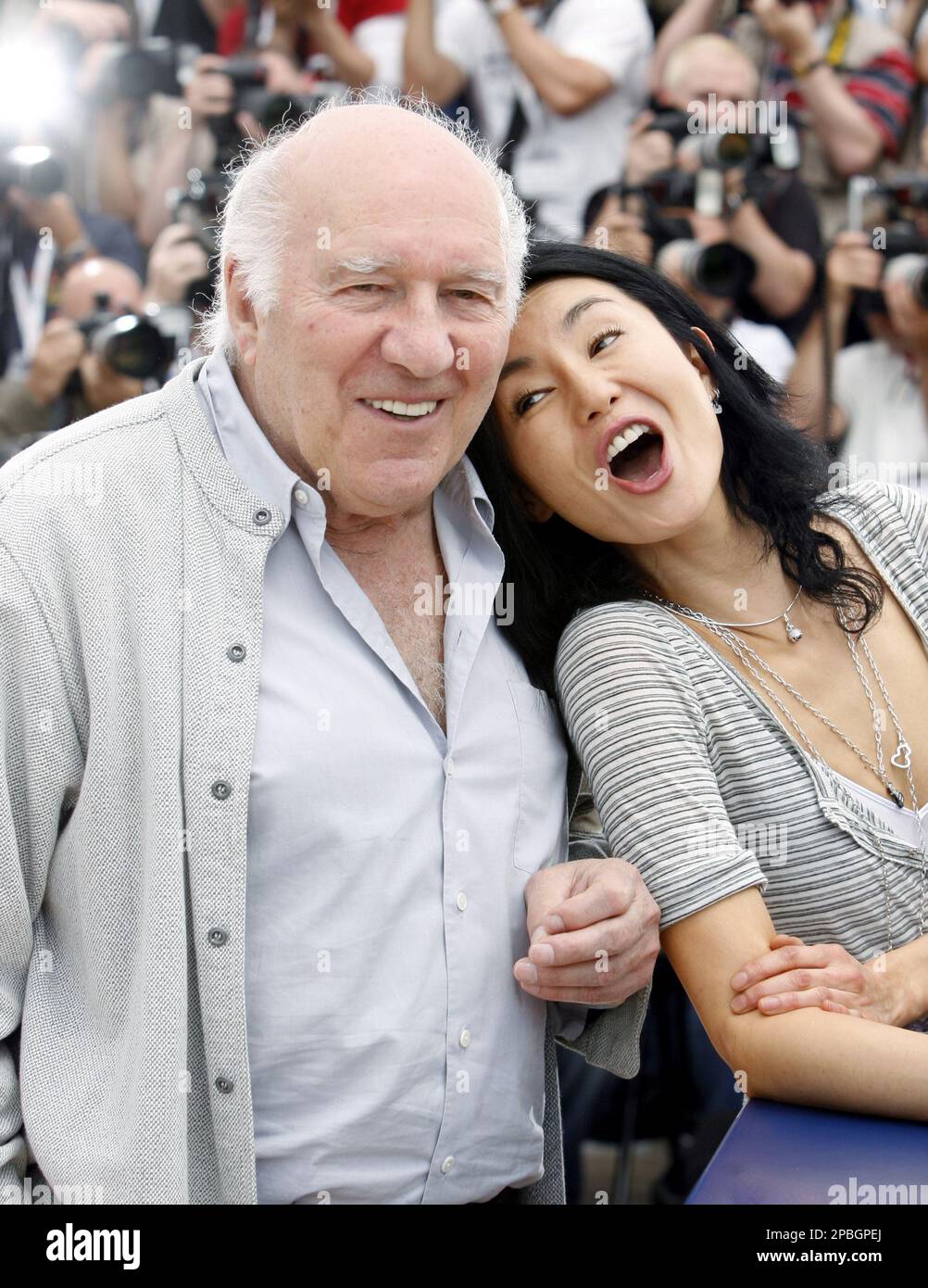 Jury members, French actor Michel Piccoli, left, and Chinese actress ...