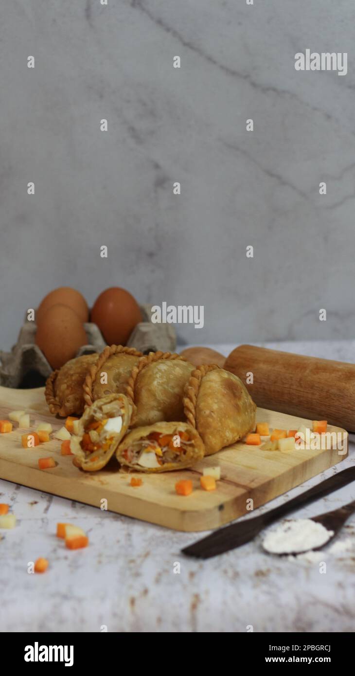 a close up of pastel cake which is a traditional indonesian food ...