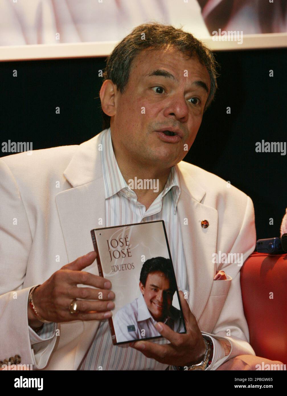 Mexican singer Jose Jose shows his new DVD “Mis Duetos” in Mexico City ...