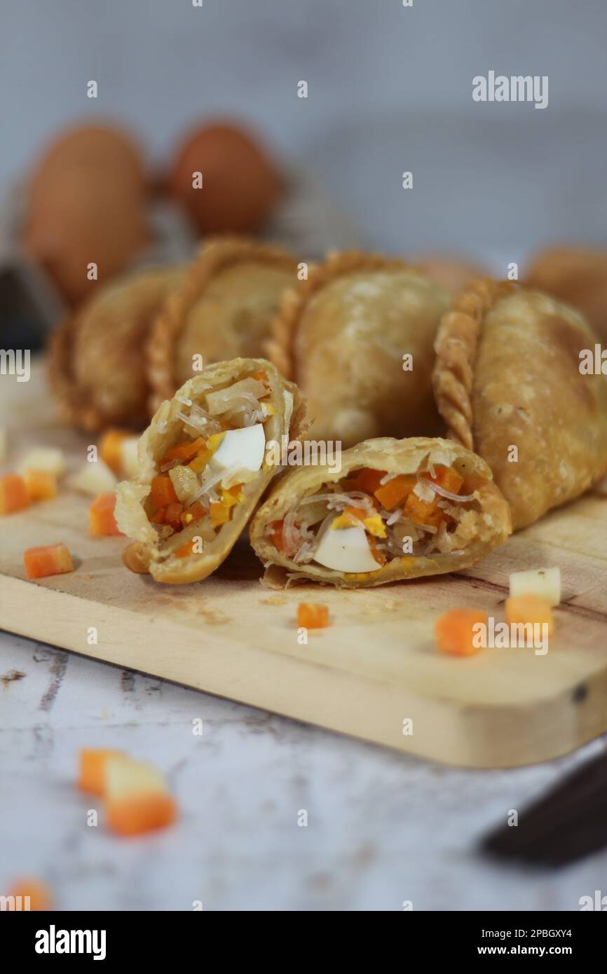 a close up of pastel cake which is a traditional indonesian food ...