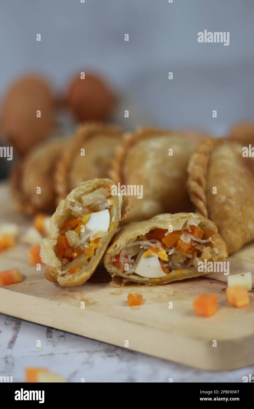 a close up of pastel cake which is a traditional indonesian food ...