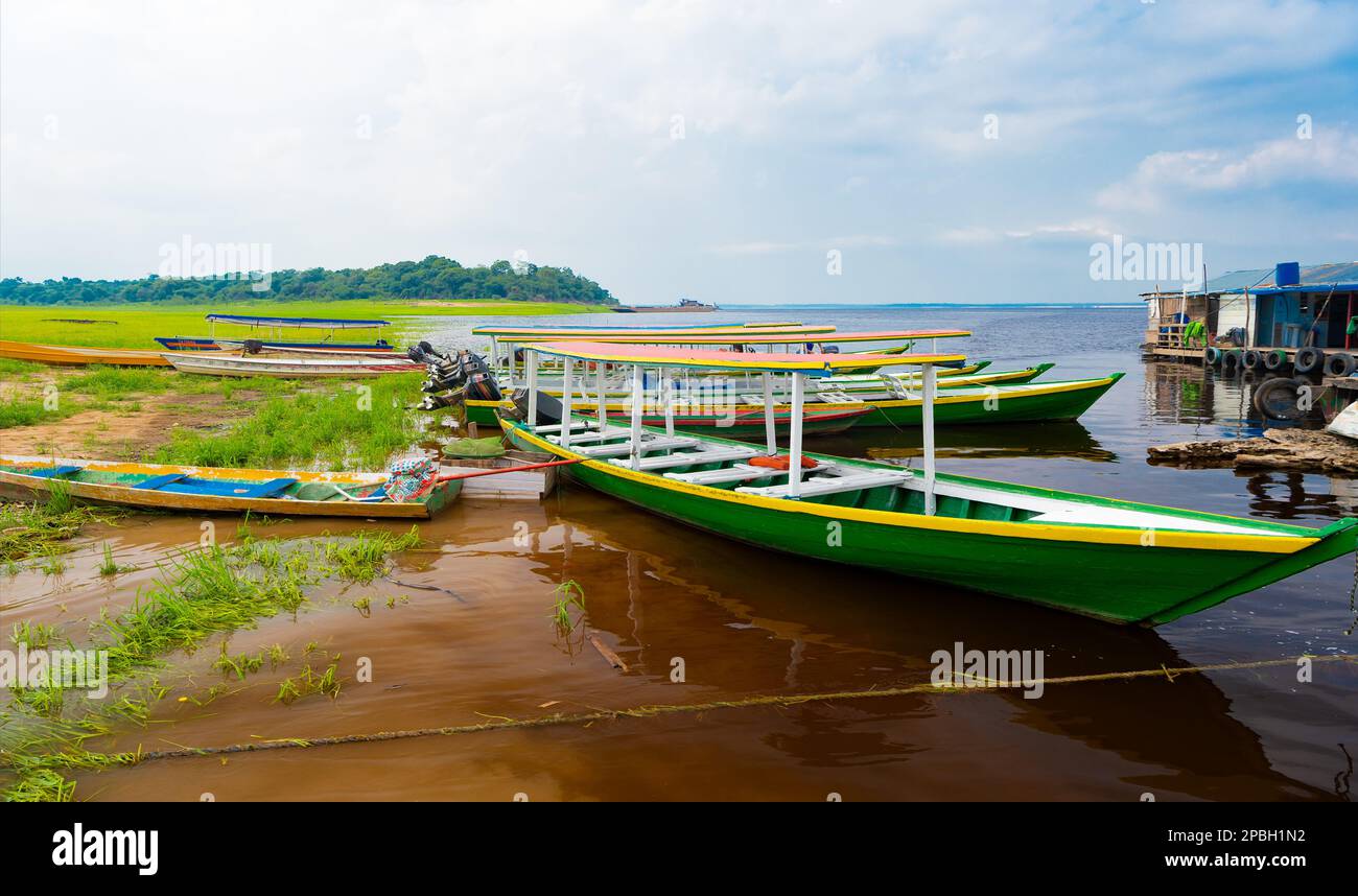 image of boat at riverside. boat at riverside nature. wooden boat at ...