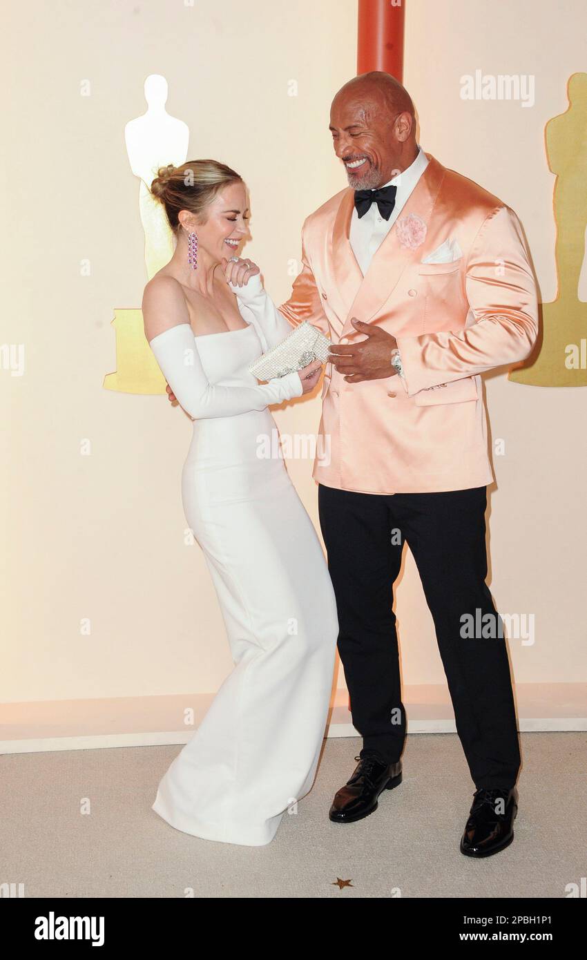 Los Angeles, CA. 12th Mar, 2023. Dwayne Johnson, Emily Blunt at ...