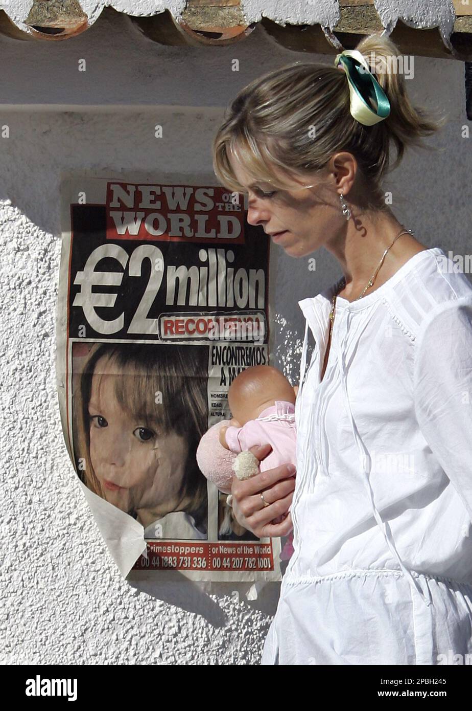 Kate McCann, the mother of missing girl Madeleine McCann, walks past a ...