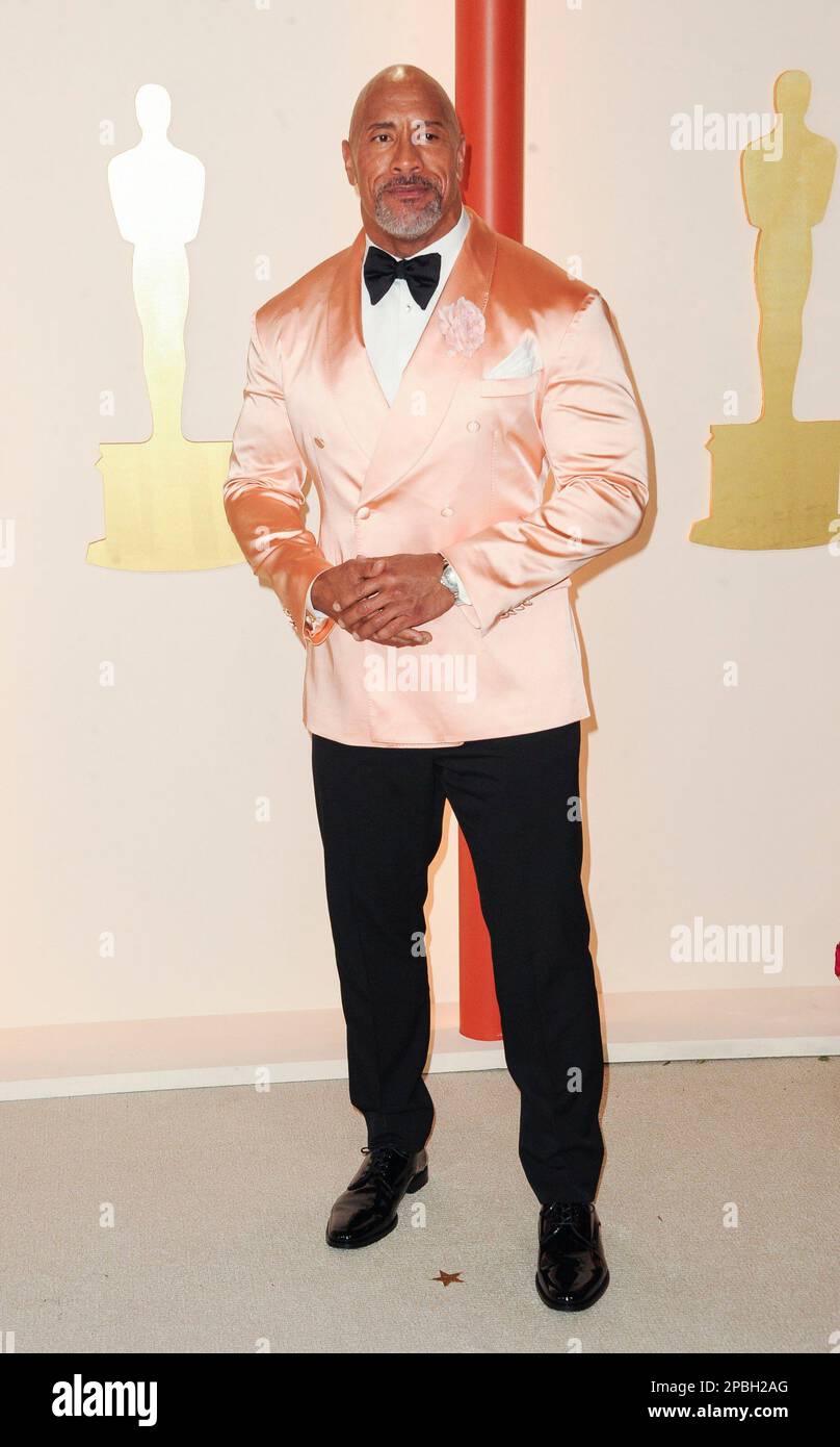 Los Angeles, CA. 12th Mar, 2023. Dwayne Johnson at arrivals for 95th ...