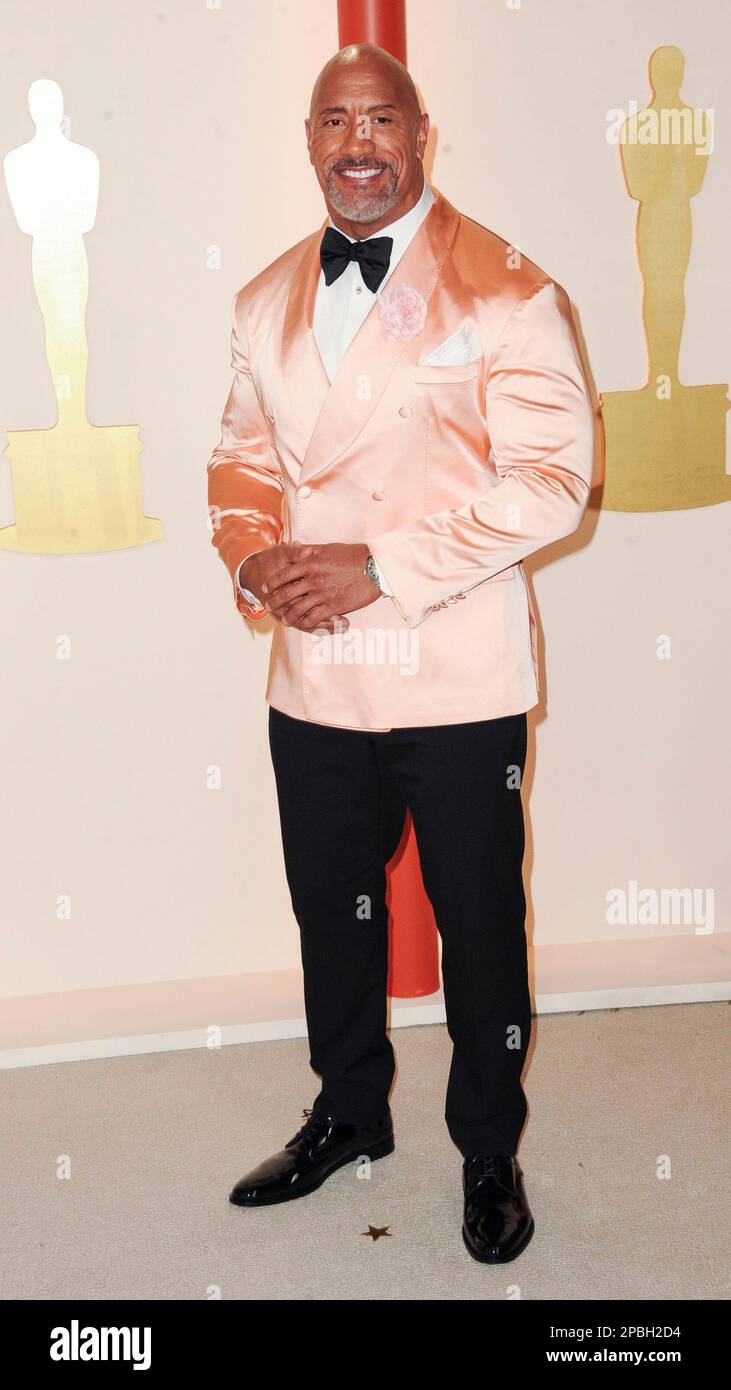 Los Angeles, CA. 12th Mar, 2023. Dwayne Johnson at arrivals for 95th ...