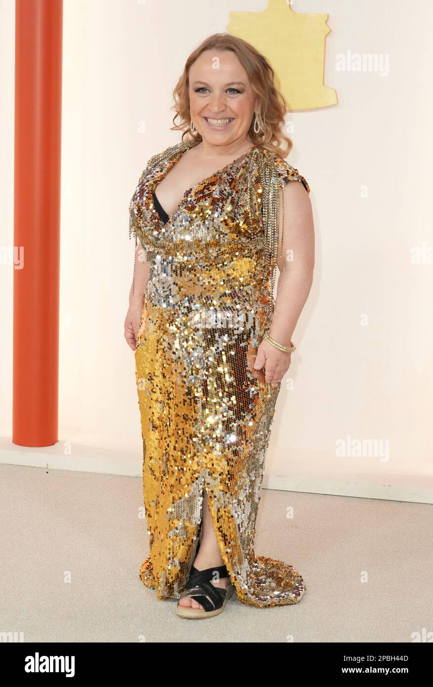 Sigrid Kandal Husjord arrives at the Oscars on Sunday, March 12, 2023 ...