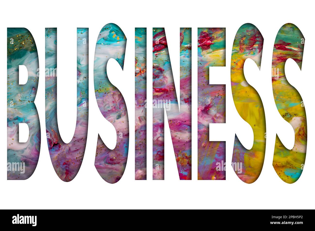 Abstract Natural Luxury art, fluid painting with Business text, alcohol ...