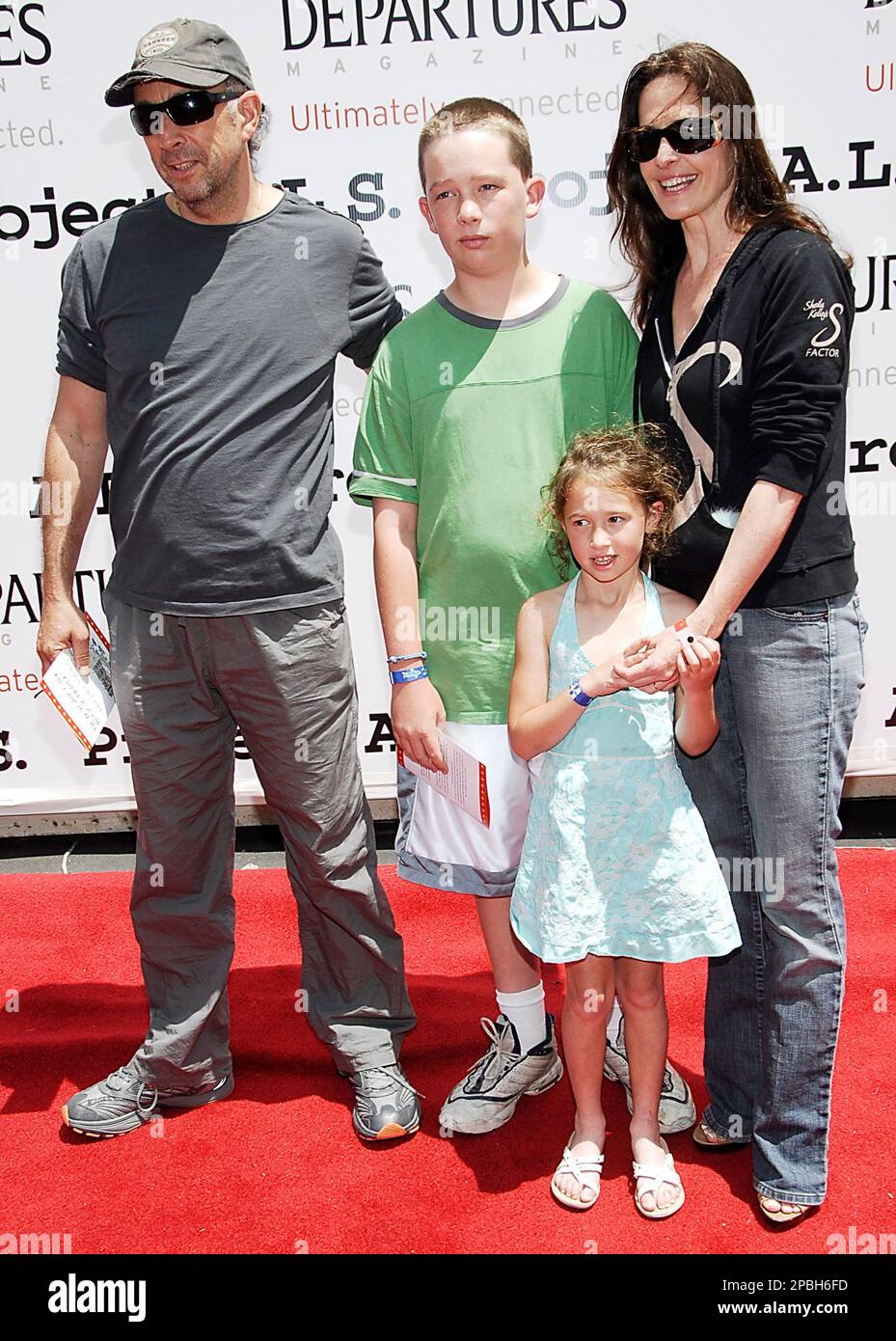 Actor Richard Schiff, his son Gus Schiff, his daugher Ruby Christine ...