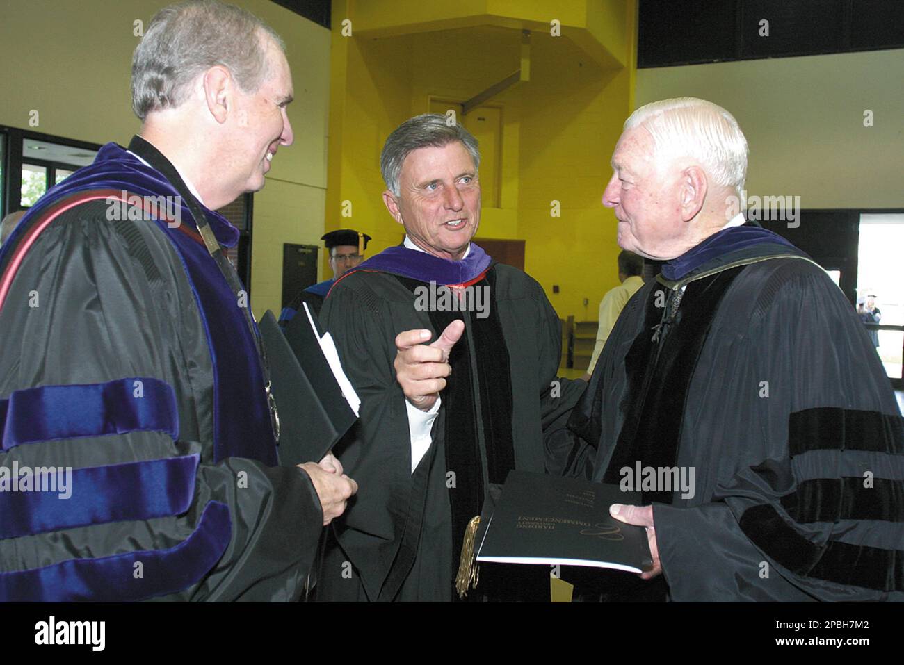 Harding University President David Burks, left, and Harding University ...