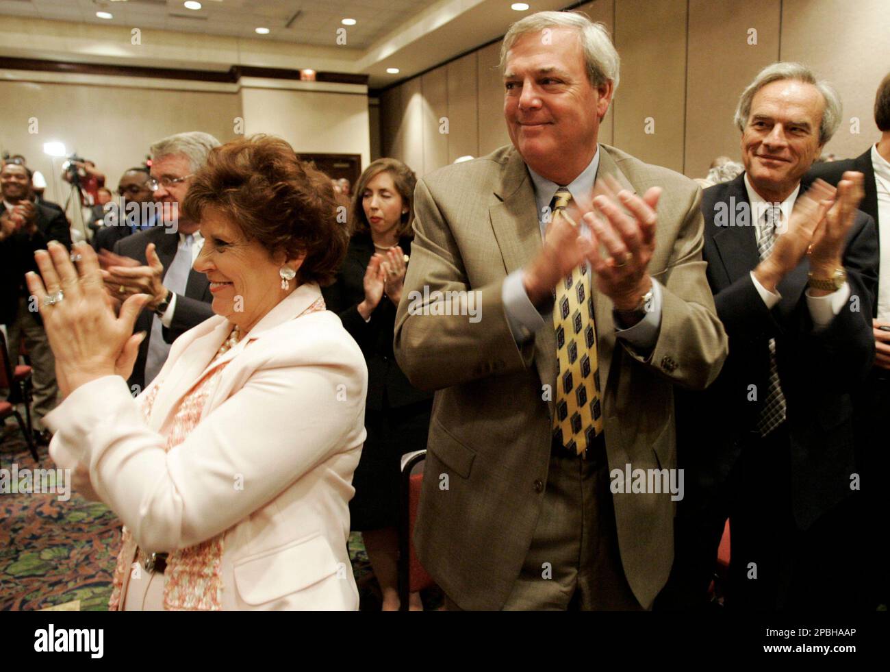Alabama First Lady Patsy Riley, left, Lt. Gov. Jim Folsom Jr., center ...