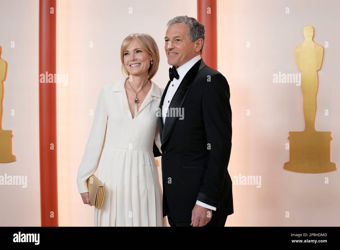 Willow Bay, left, and Bob Iger arrive at the Oscars on Sunday, March 12 ...