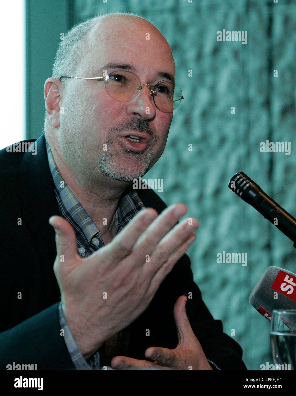 US American artist Robert Gober, pictured at a press conference in the ...