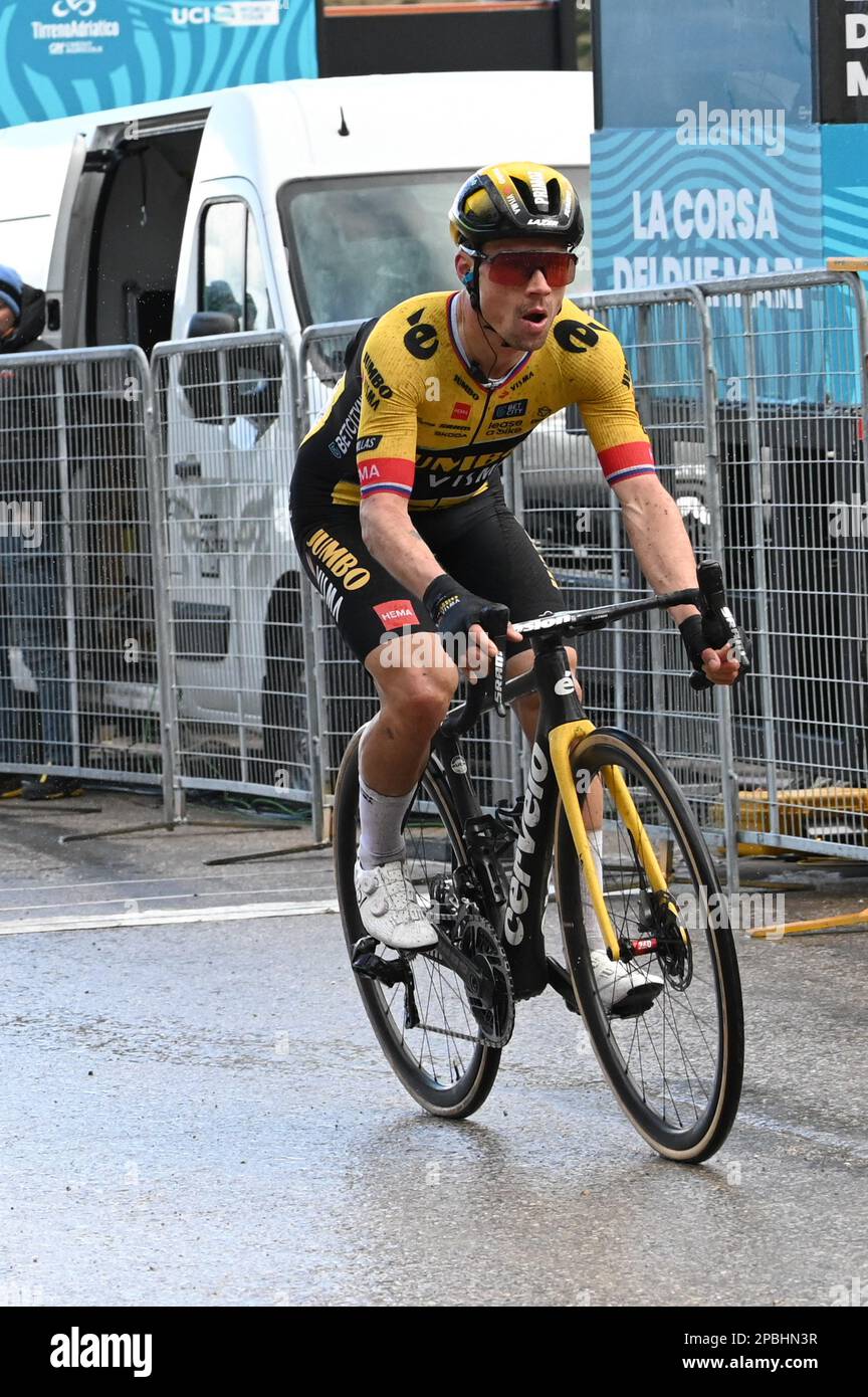 Sassotetto, Sassotetto, Italy, March 10, 2023, The winner Roglic Primož ...