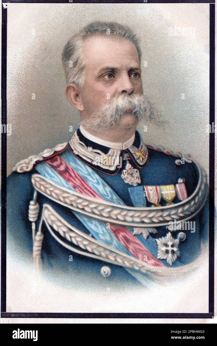 1900 ca : Portrait of King of Italy UMBERTO I di SAVOIA ( 1844 - 1900 ...