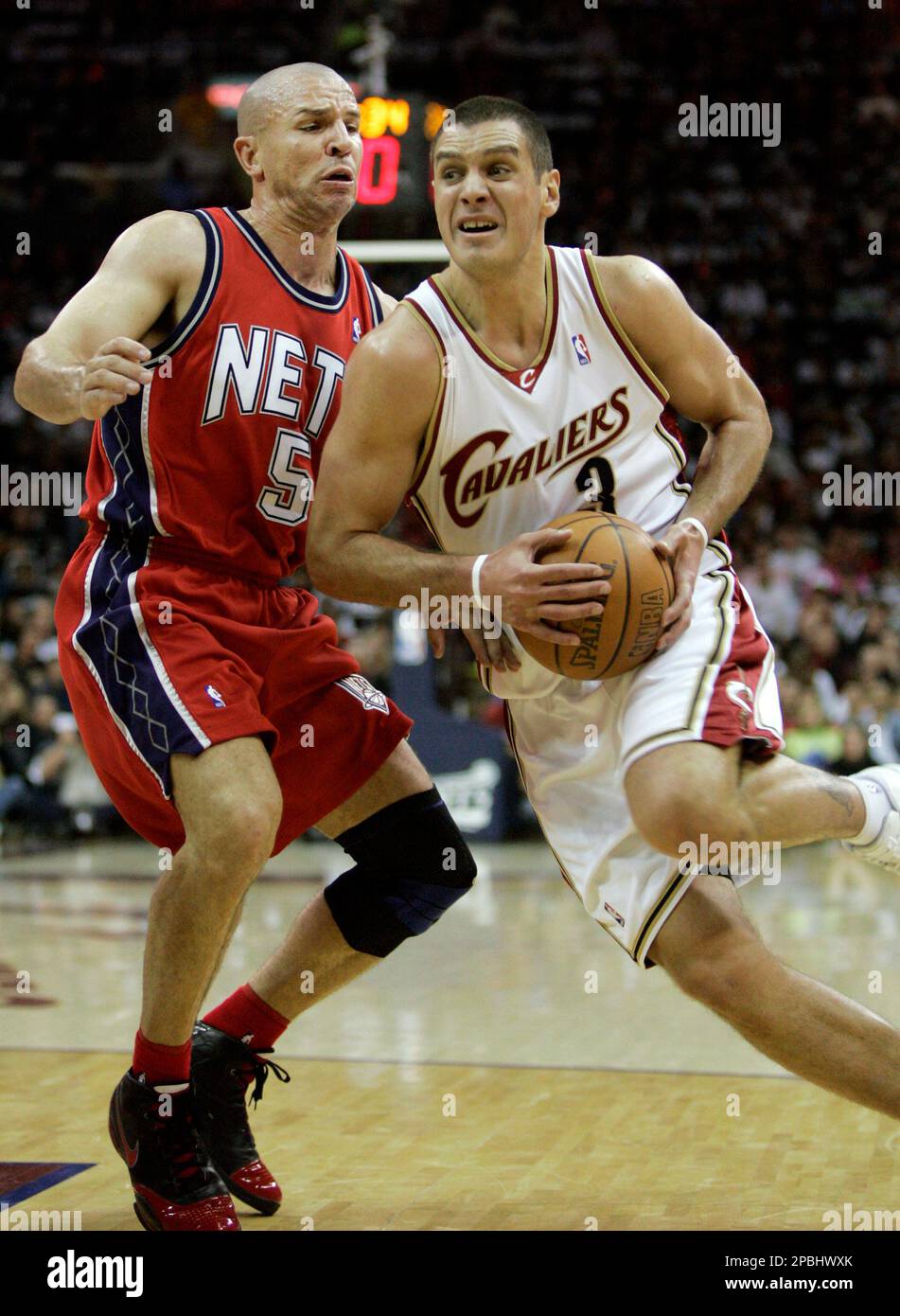 Cleveland Cavaliers' Sasha Pavlovic (3), from Montenegro, drives past ...