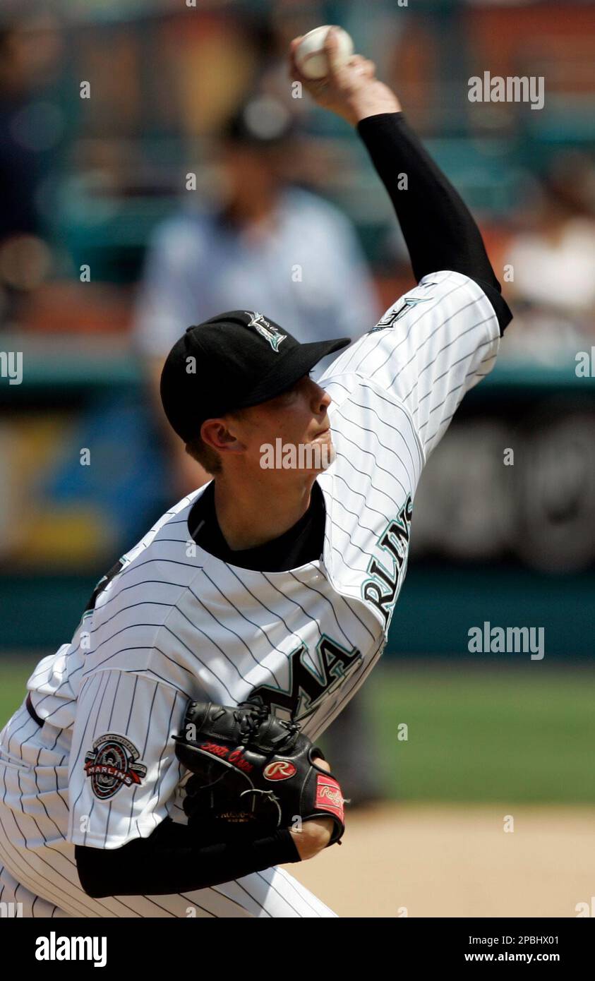 Florida Marlins' Scott Olsen pitches against the San Diego Padres in ...