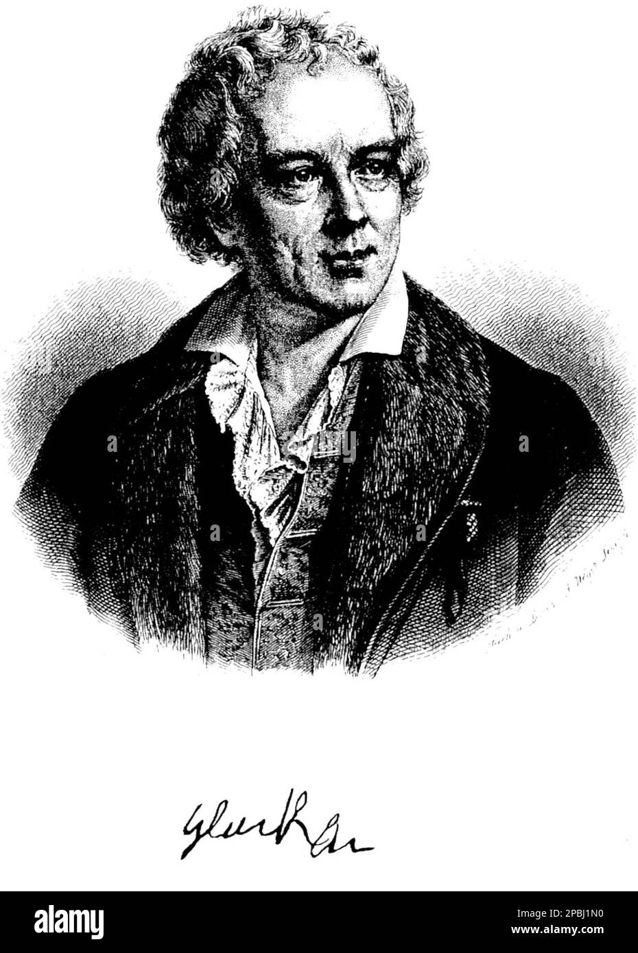 The celebrated german music composer Gluck , Cristoph Willibald Ritter ...