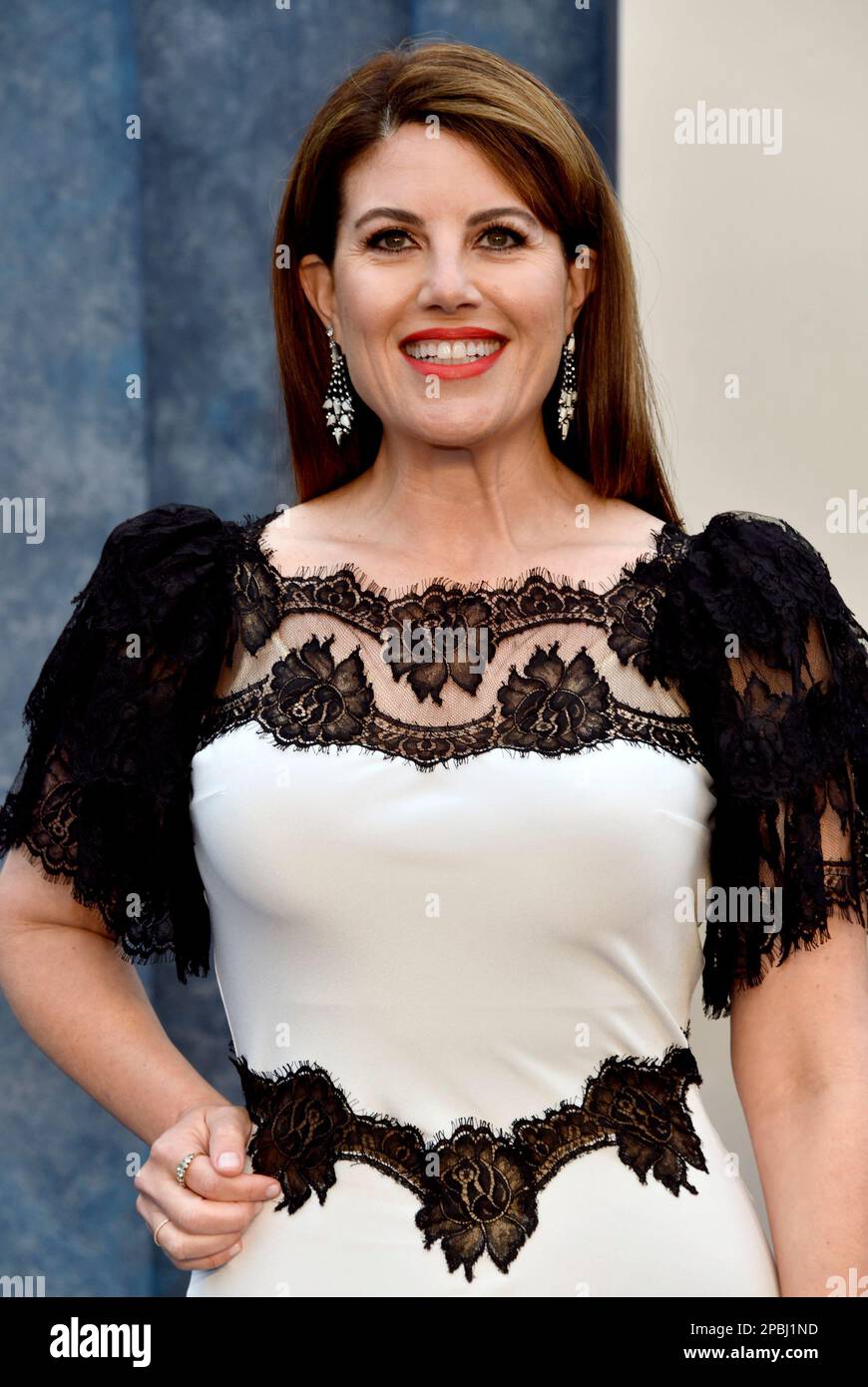 Monica Lewinsky arrives at the Vanity Fair Oscar Party on Sunday, March ...