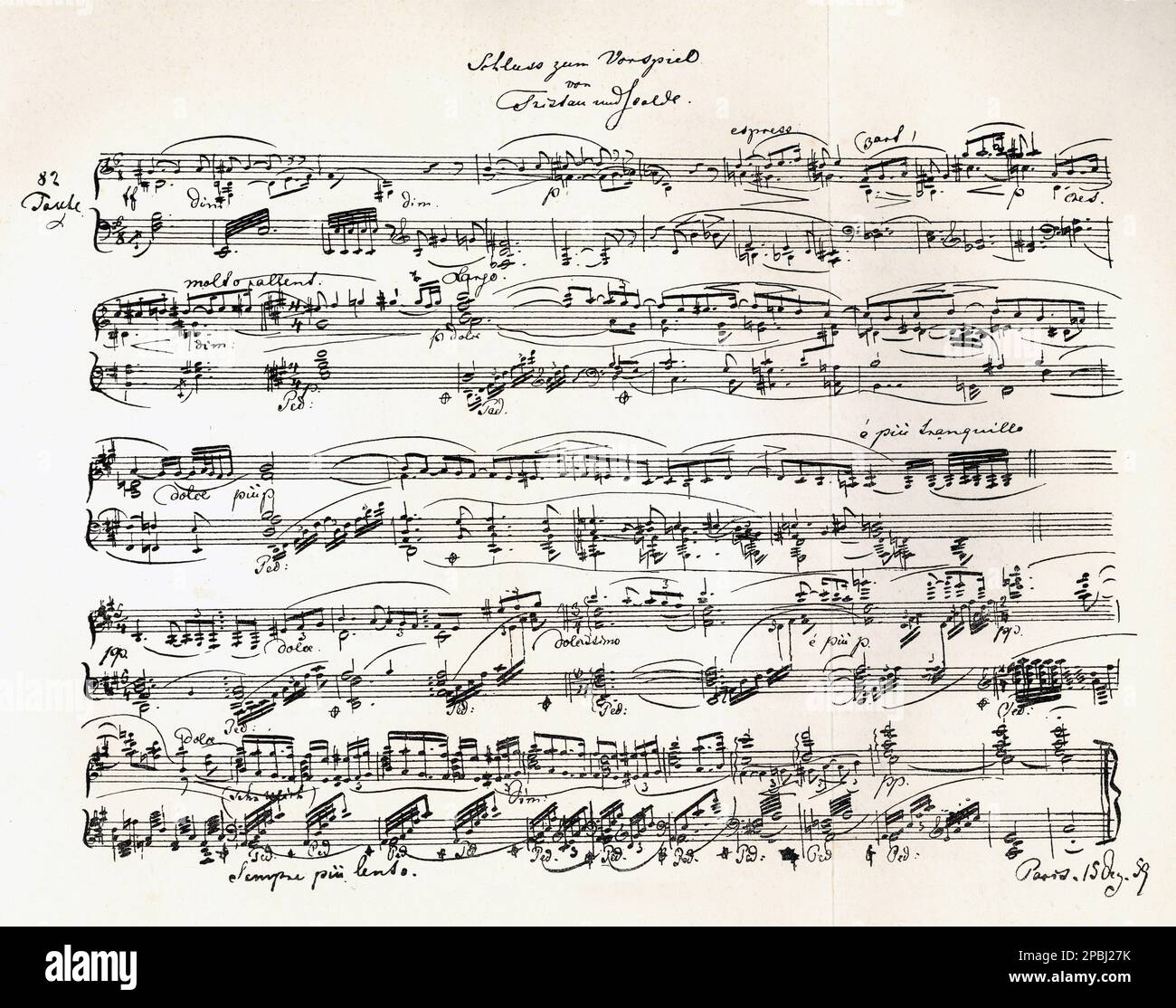 Manoscritto tristano e isotta wagner hi-res stock photography and ...