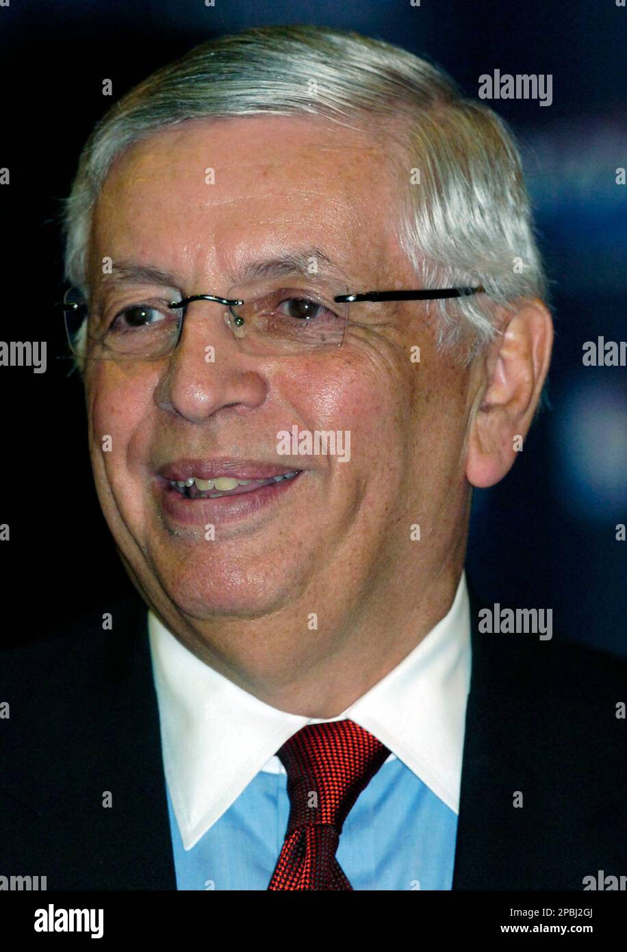 NBA commissioner David Stern talks to the media prior to Game 6 NBA ...