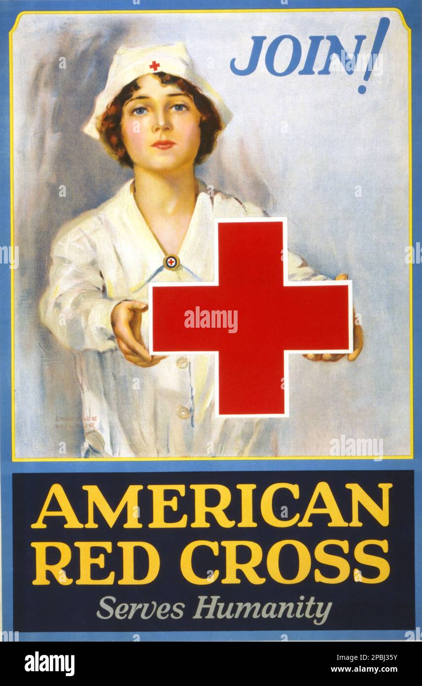 1918 , USA : American Red Cross - Join . Serves Humanity . Poster ...
