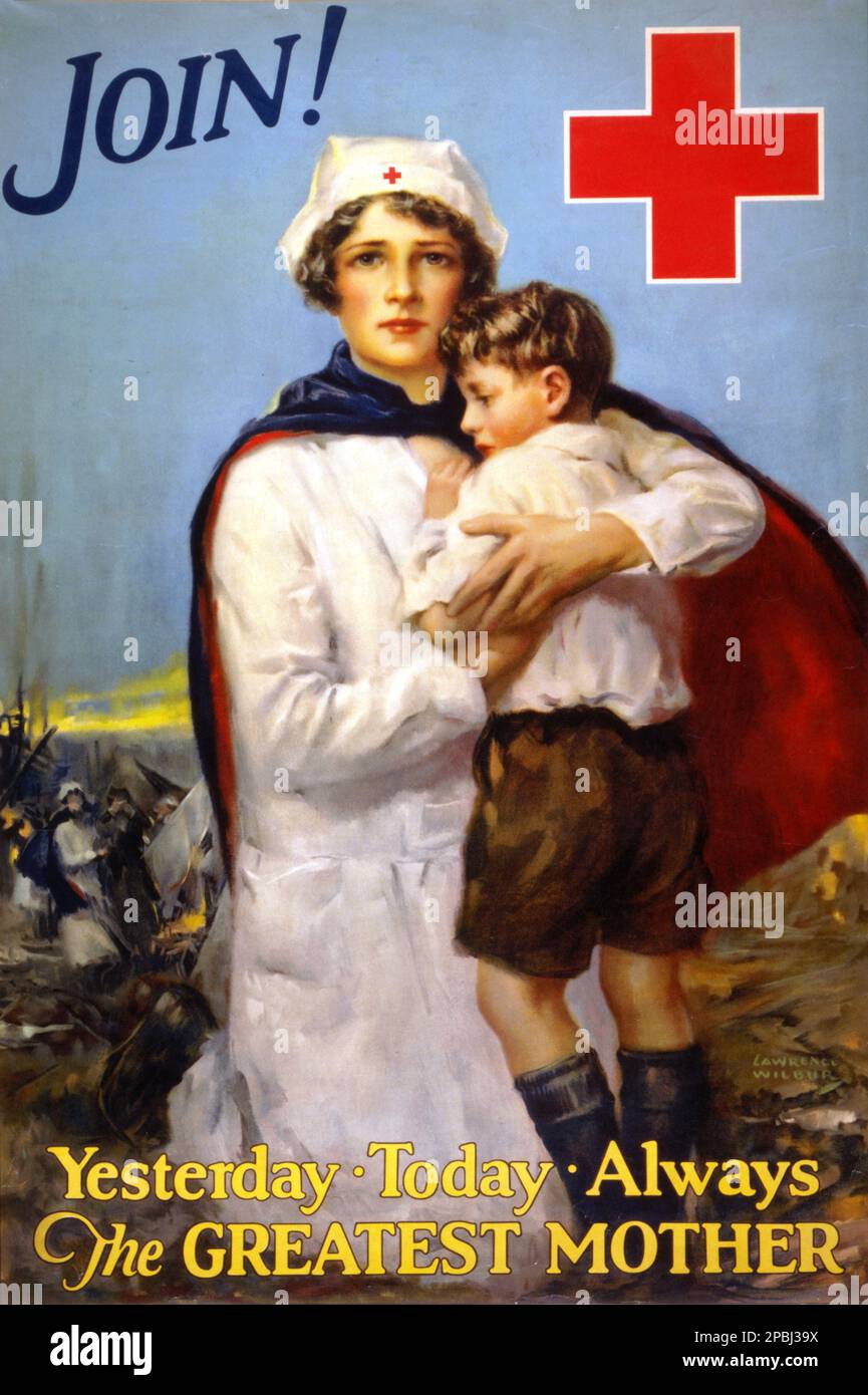 1917 , USA : American Red Cross - Join! Yesterday - today - always--The ...