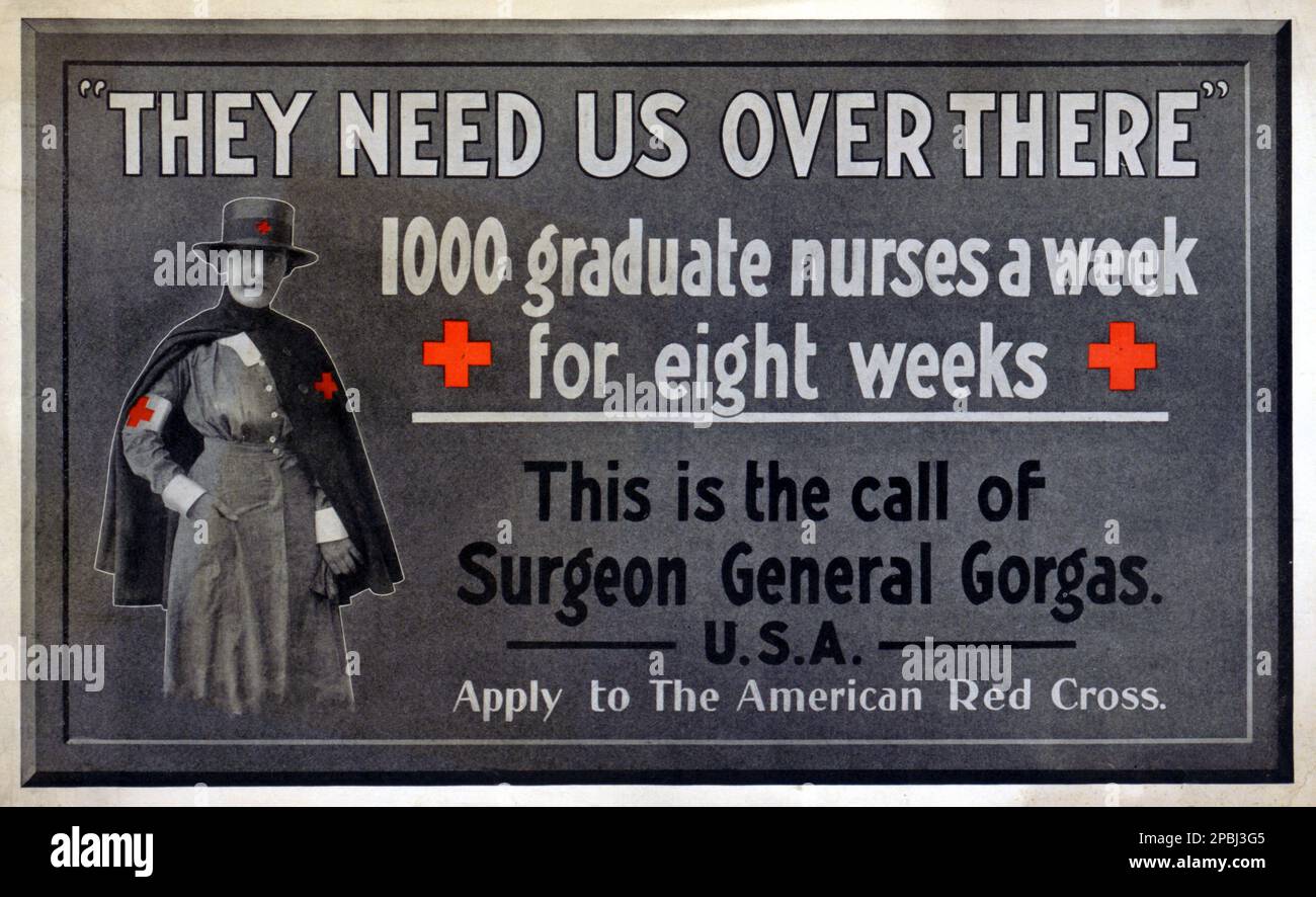 1914 , USA : American Red Cross - They need us over there" 1000 ...