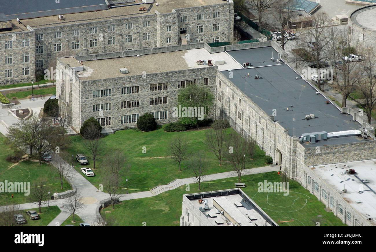 ** FILE ** This is an aerial view of part of the Virginia Tech campus ...