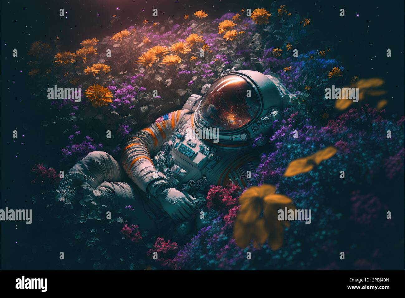 Astronaut sleeping in space hi-res stock photography and images - Alamy