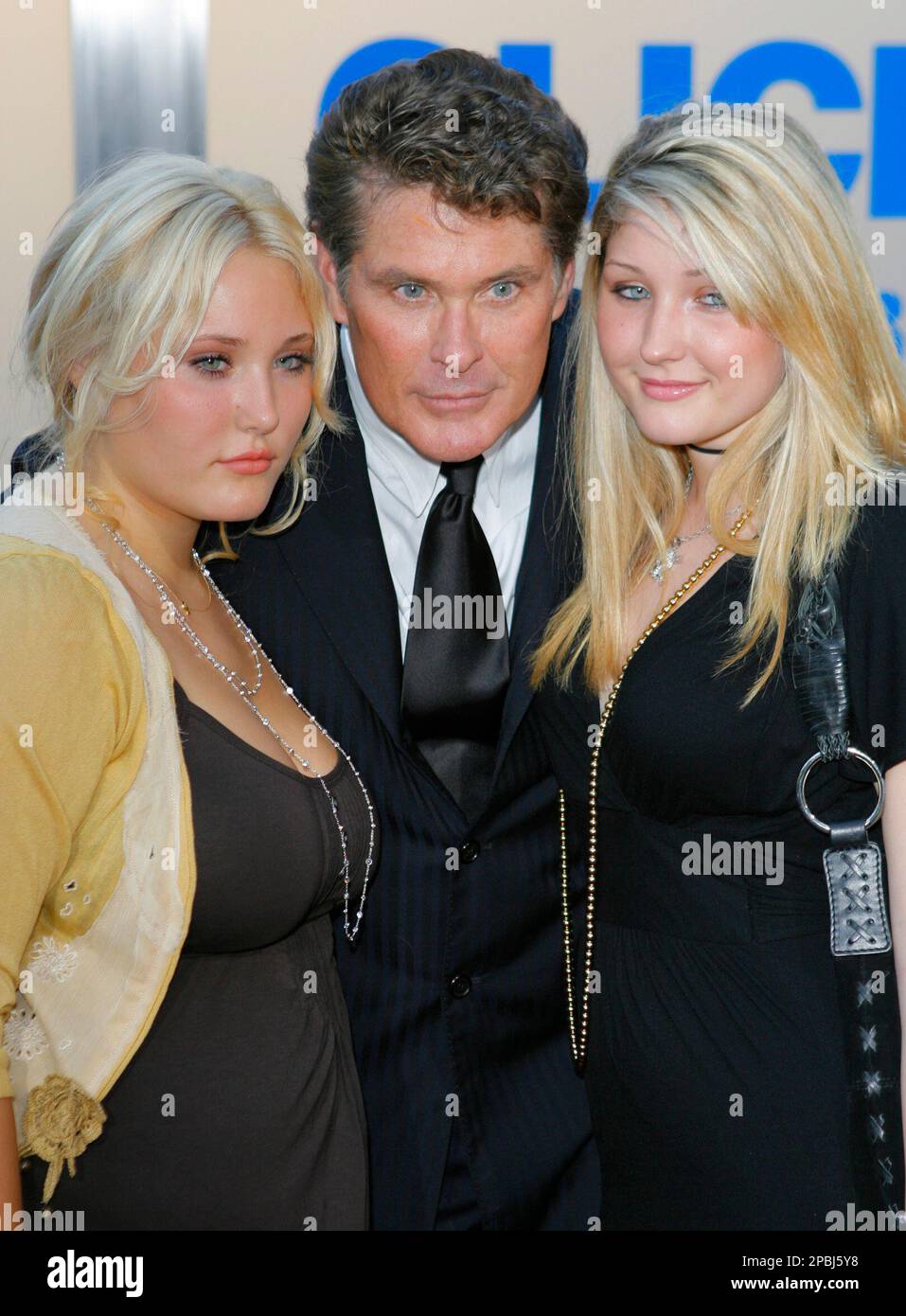 ** FILE ** Actor David Hasselhoff, center, poses his daughters Taylor ...