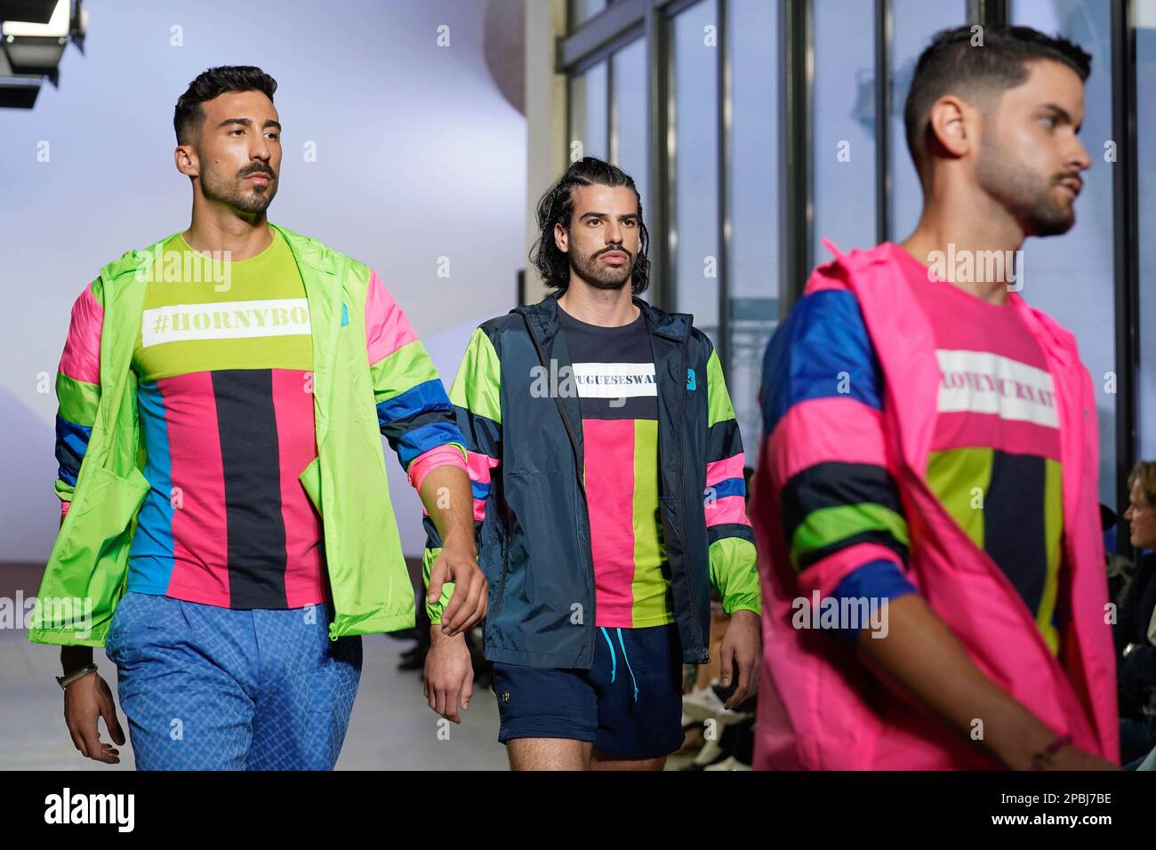 Lisbon, Portugal. 12th Mar, 2023. Models walk the runway at the Nuno ...