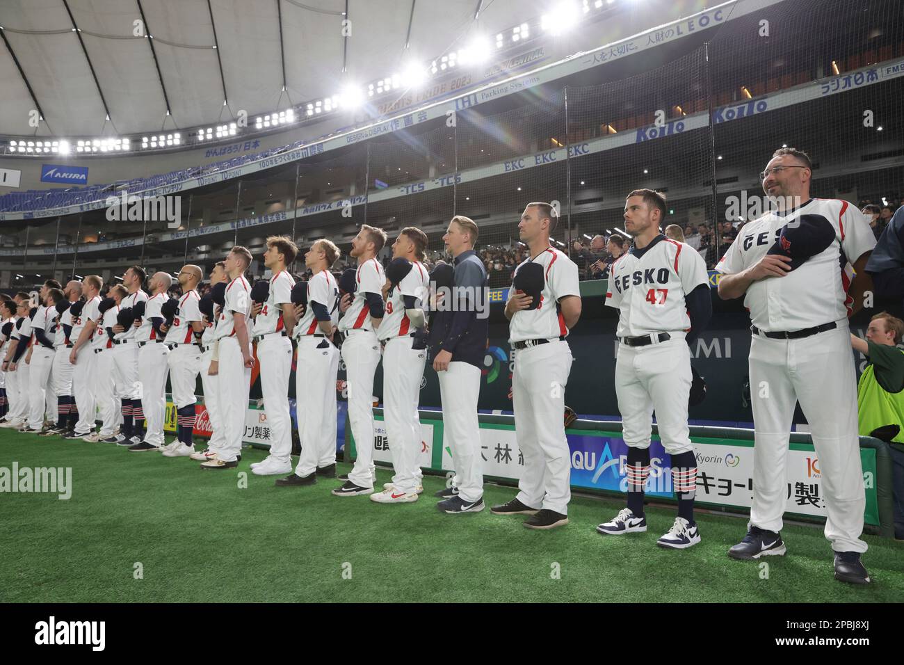 Czech Republic's players are pictured ahead of the World Baseball ...