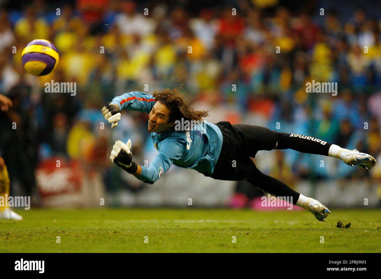 Mexico's America's goalie Guillermo Ochoa stops the ball during a Copa ...