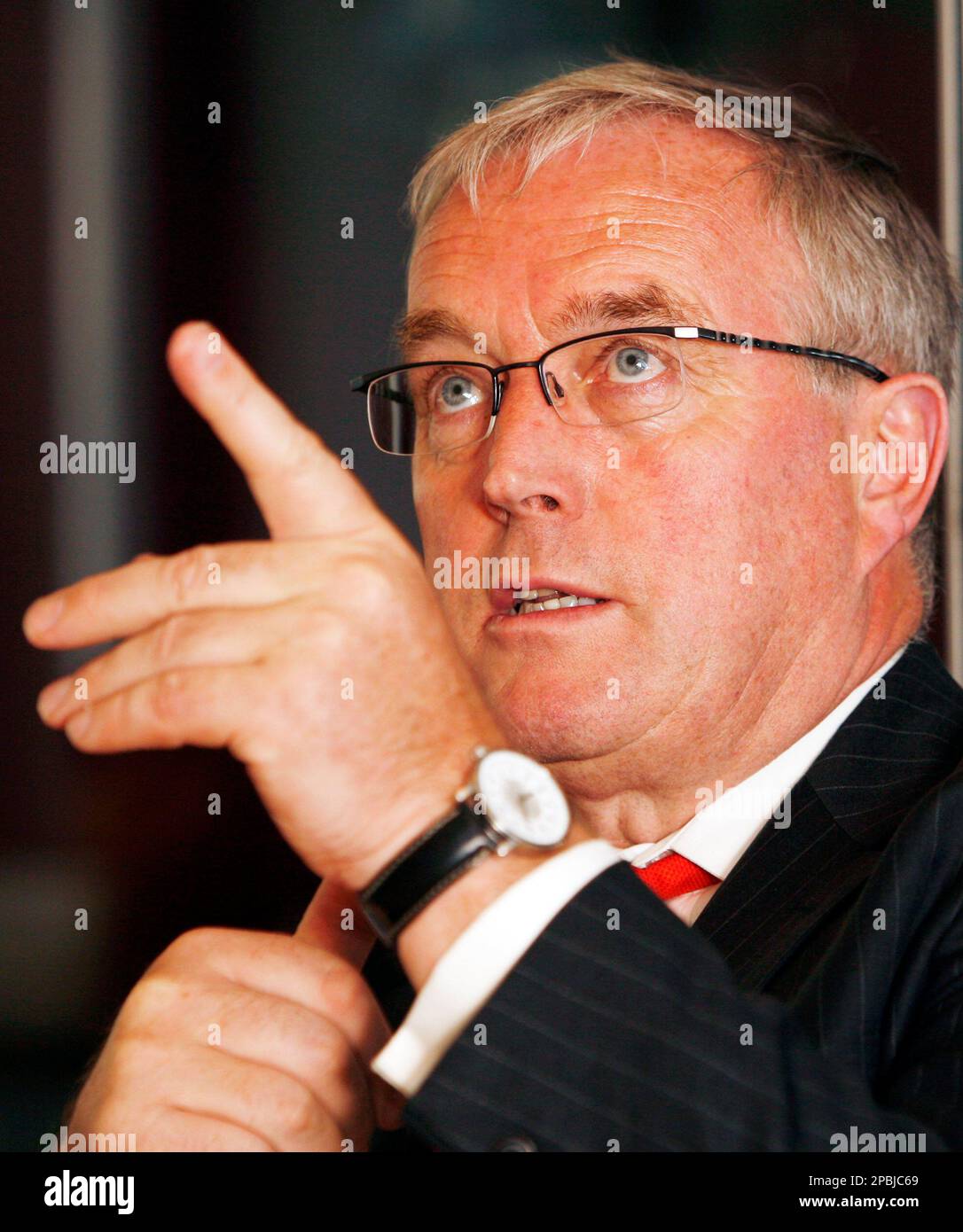 International Cyclying Union President Pat McQuaid speaks to the press ...
