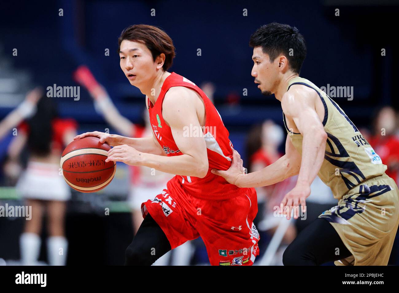Ariake Coliseum, Tokyo, Japan. 12th Mar, 2023. (L-R) Fumio Nishimura (Jets), Ryuichi Kishimoto ...