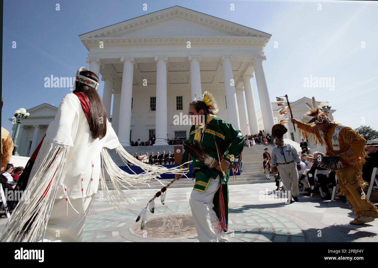 Members of the Intertribal Dancers perform a traditional dance during ...
