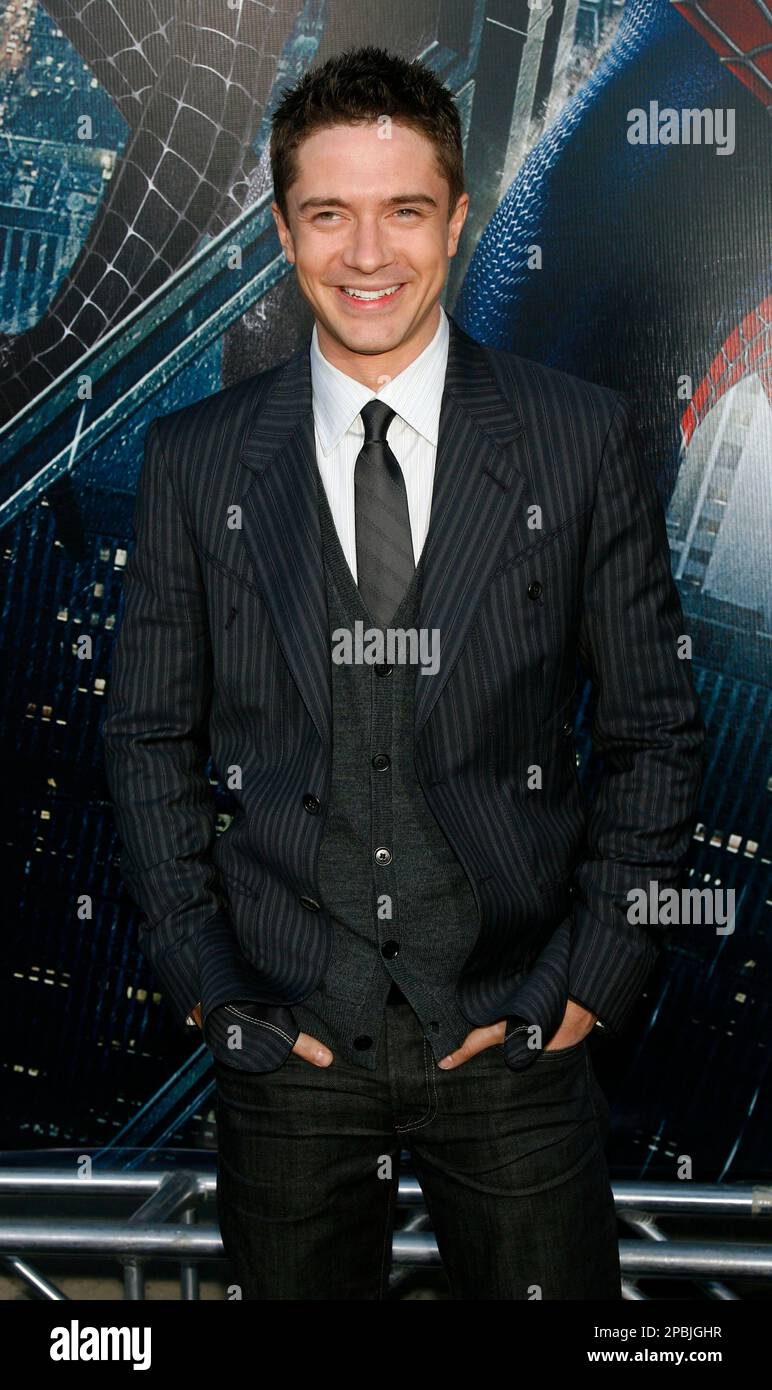 Actor Topher Grace arrives for the premiere of Spider-Man 3 in New York ...