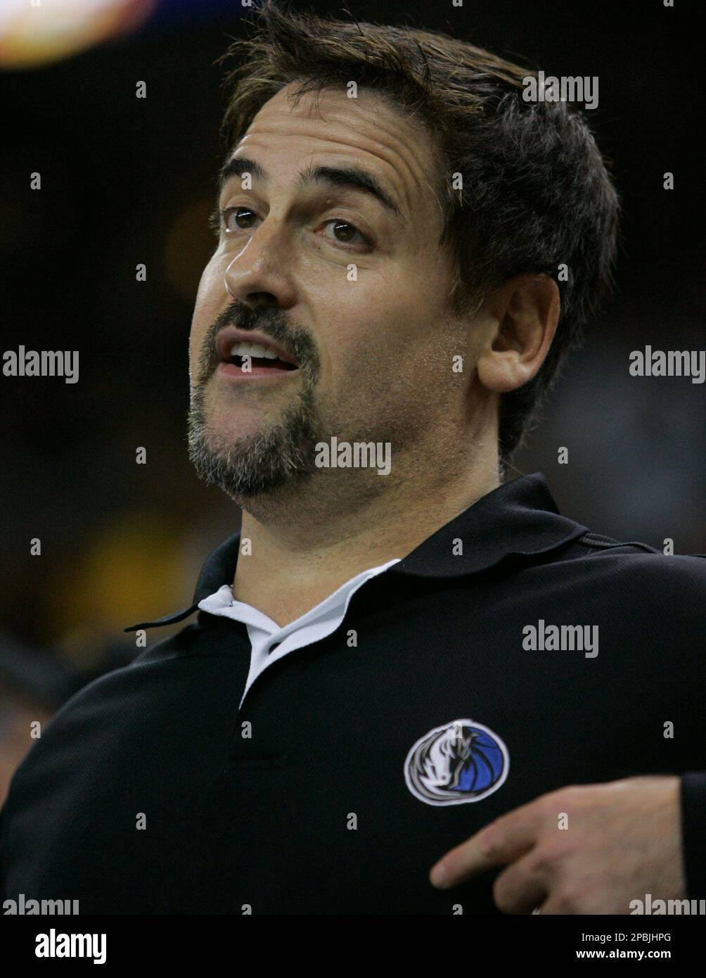 Dallas Mavericks owner Mark Cuban watches his team play the Golden ...