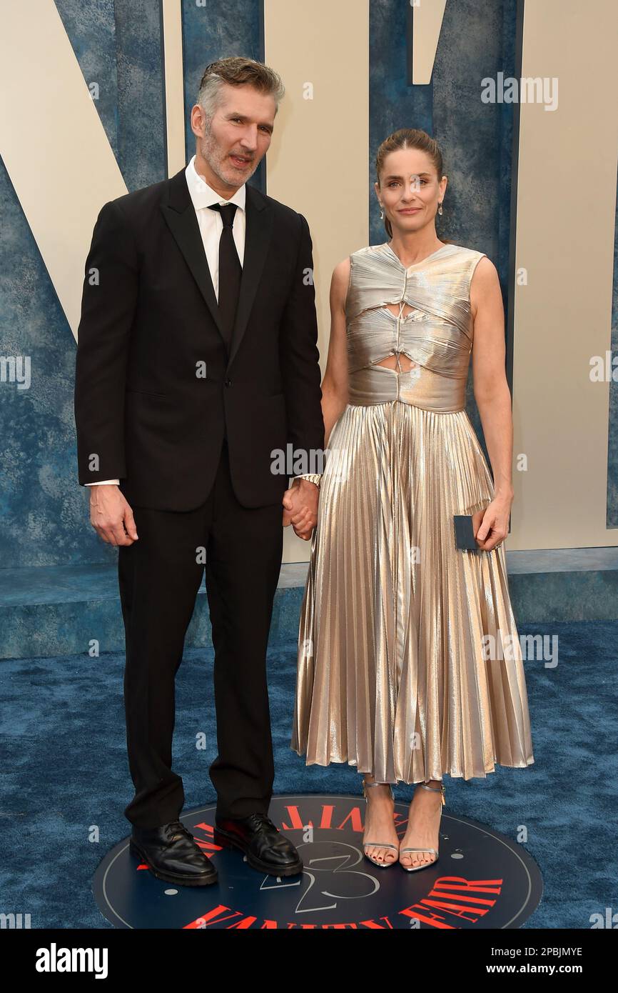 LOS ANGELES - MAR 12: David Benioff, Amanda Peet at the 2023 Vanity ...