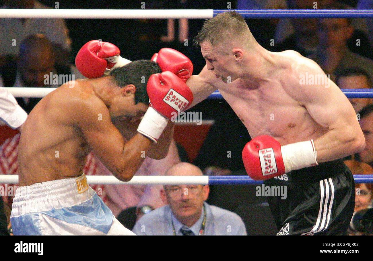 Mario Veit of Germany, right, fights against Valentin Antonio Ochoa of ...