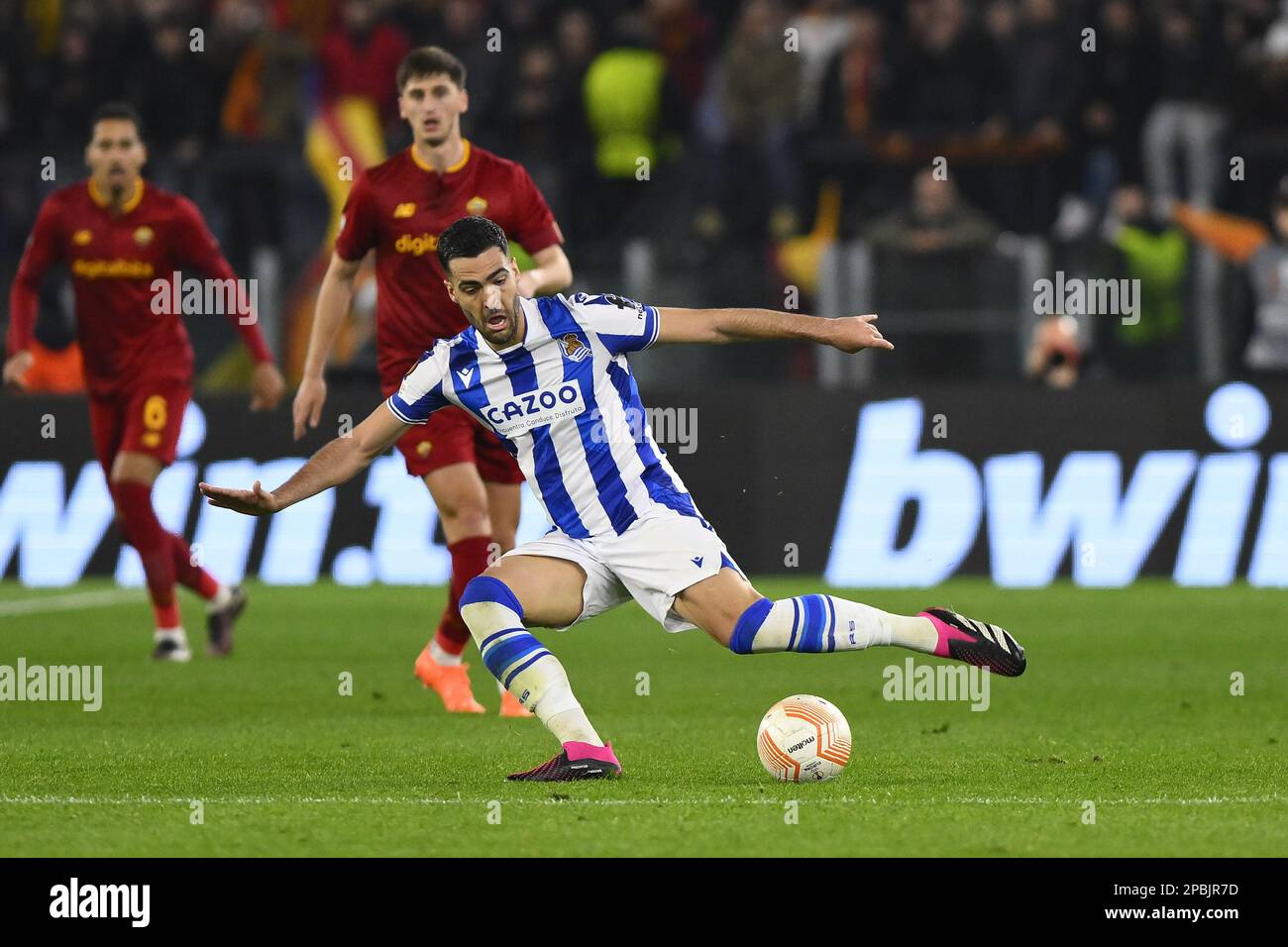 Mikel Merino of Real Sociedad de Futbol during the first leg of the ...